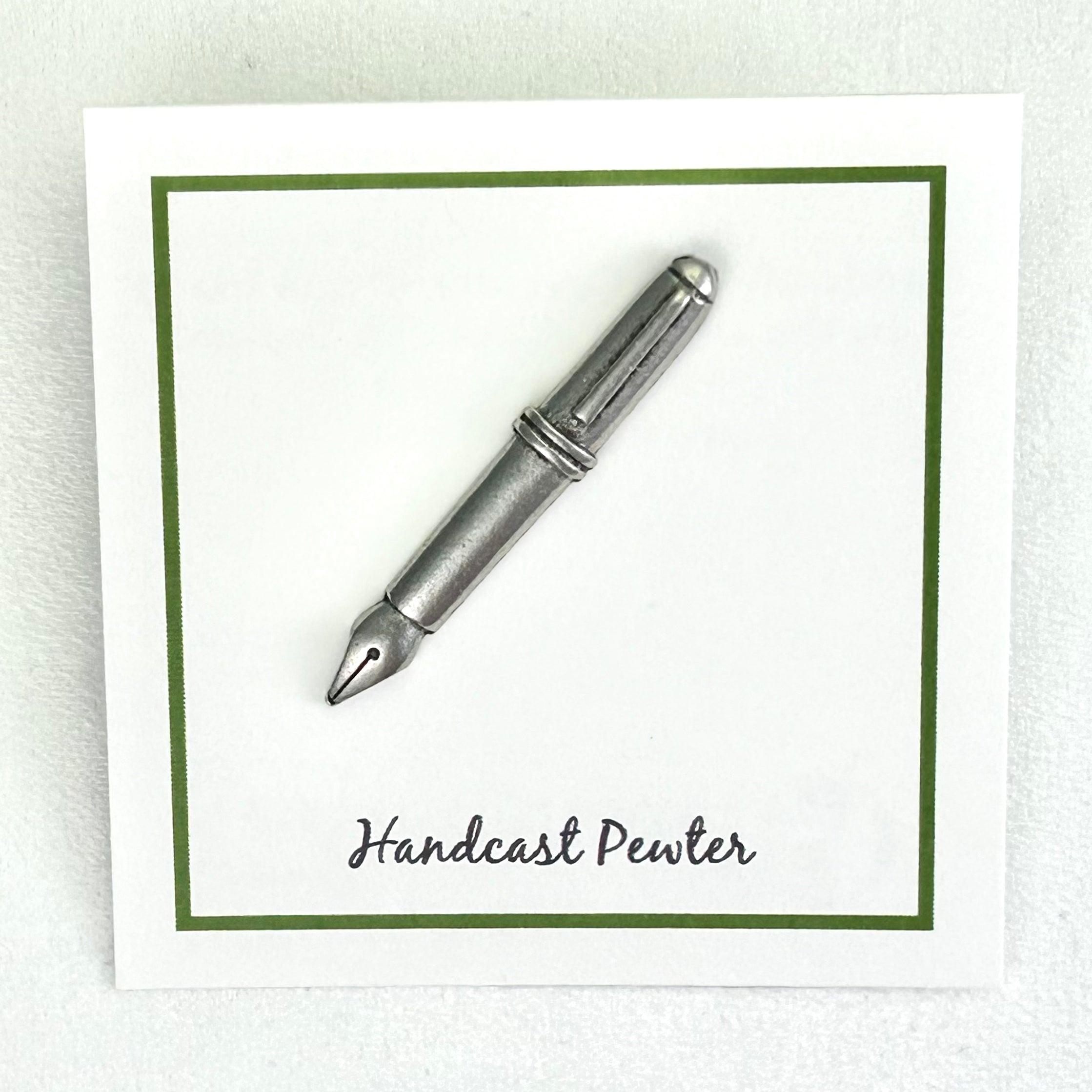 Fountain Pen Pin, Pewter – Stationery Universe