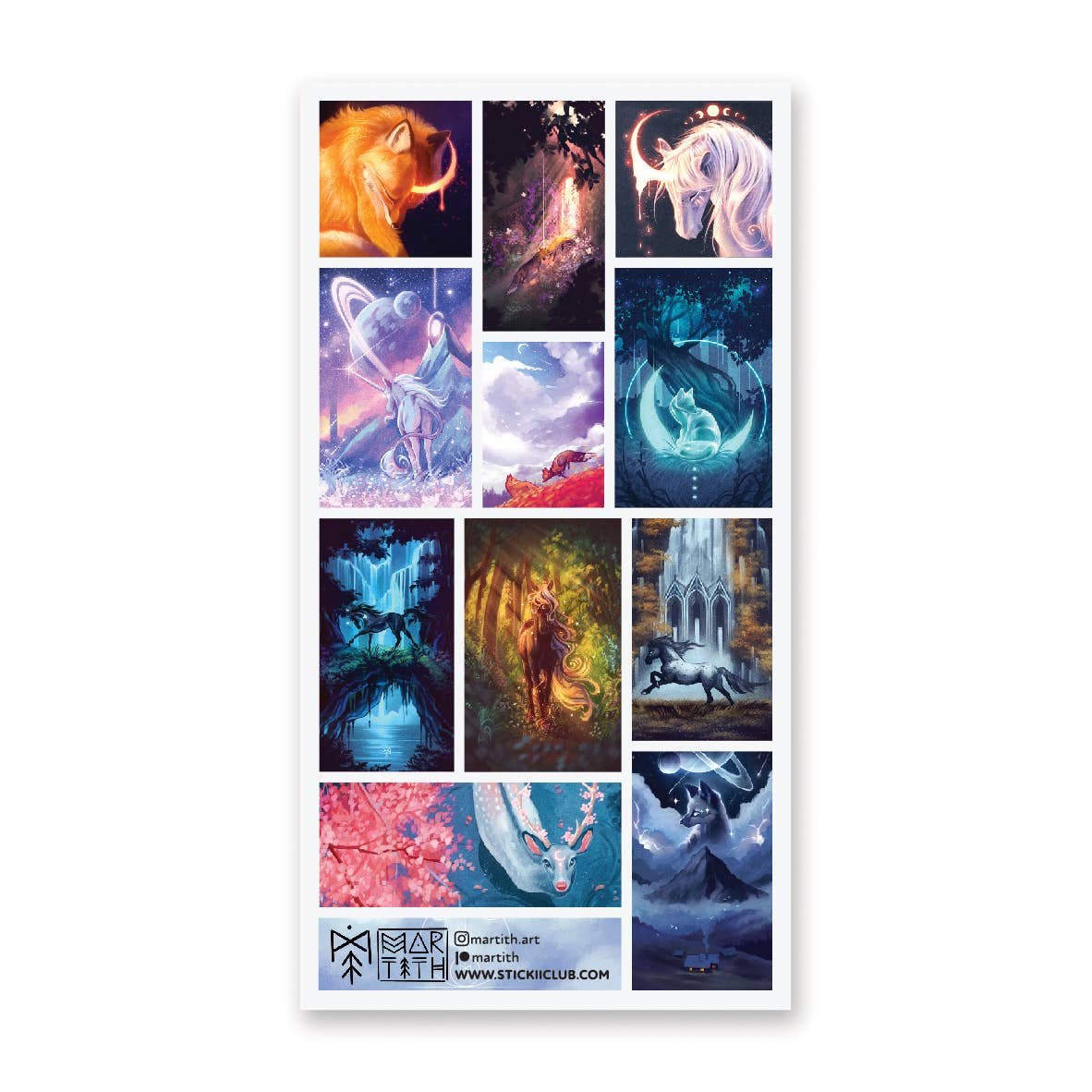 Celestial Creatures Sticker Sheet – Stationery Universe